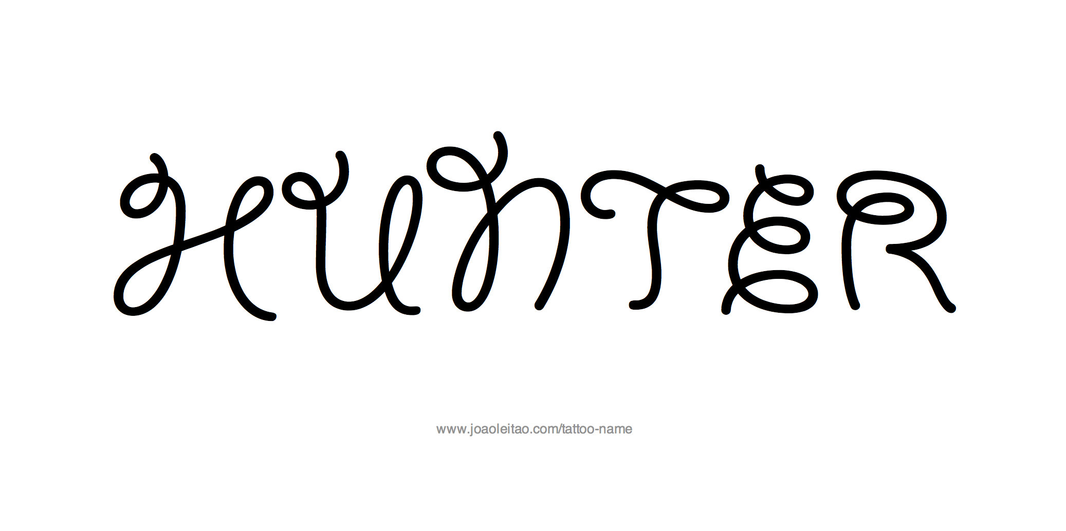 Hunter Name Tattoo Designs