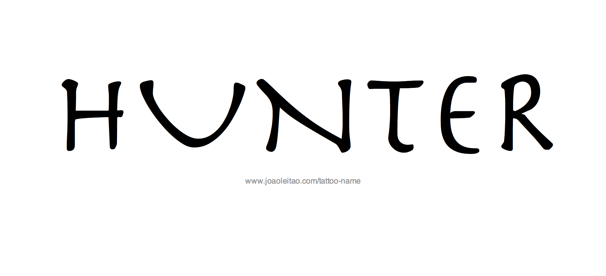 Hunter Name Tattoo Designs