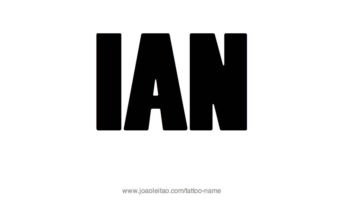 Ian Name Tattoo Designs