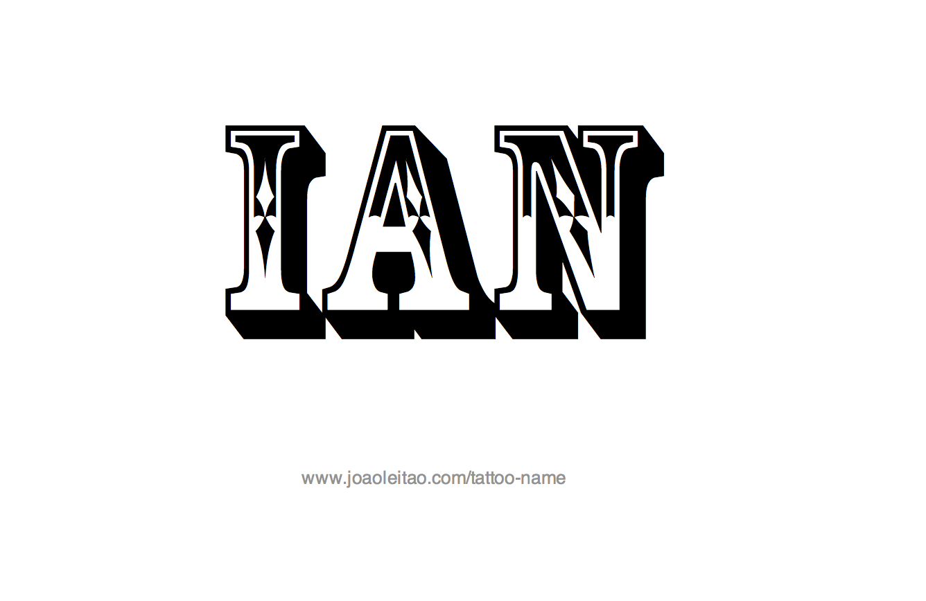 Ian Name Tattoo Designs