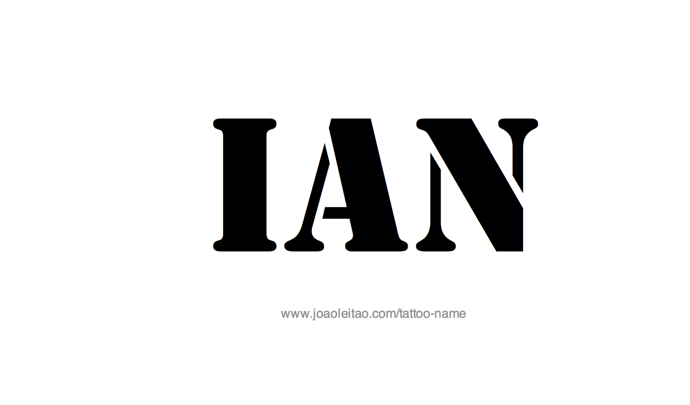 Ian Name Tattoo Designs