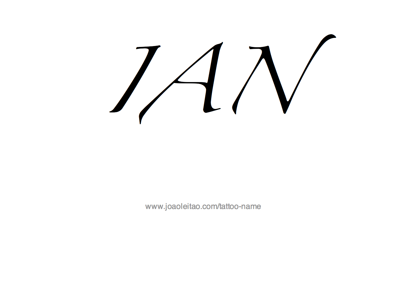 Ian Name Tattoo Designs