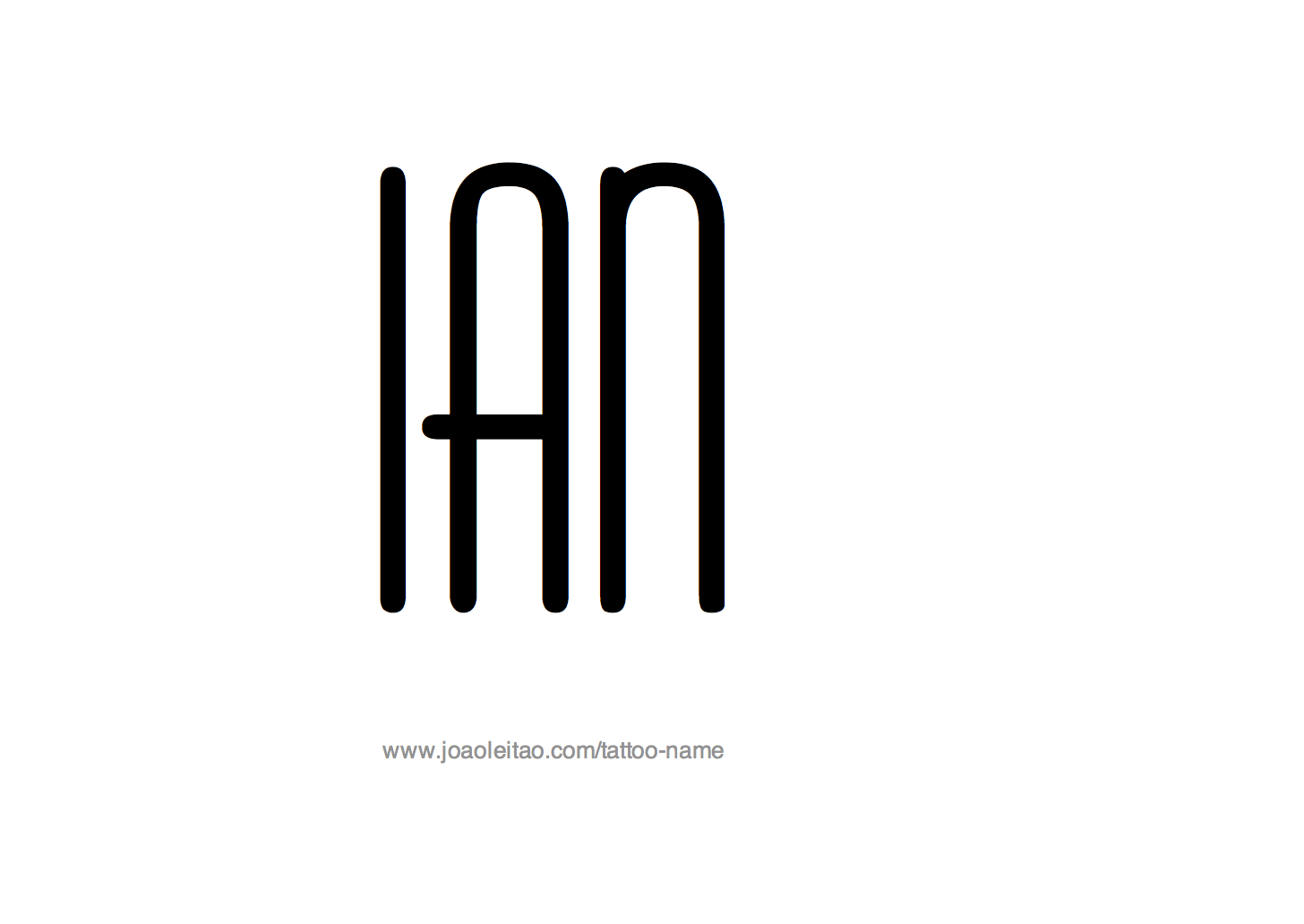 Ian Name Tattoo Designs