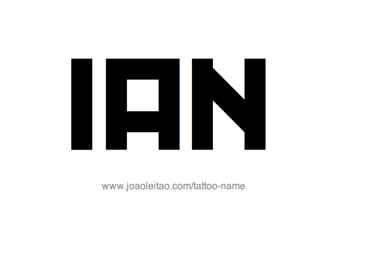 Ian Name Tattoo Designs
