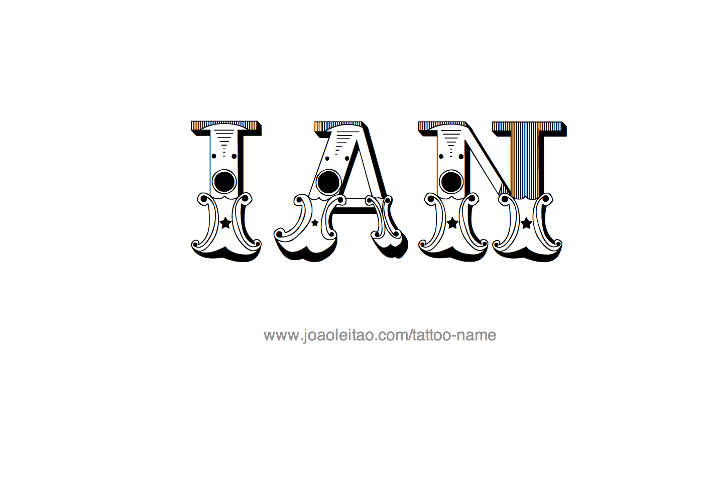 Ian Name Tattoo Designs