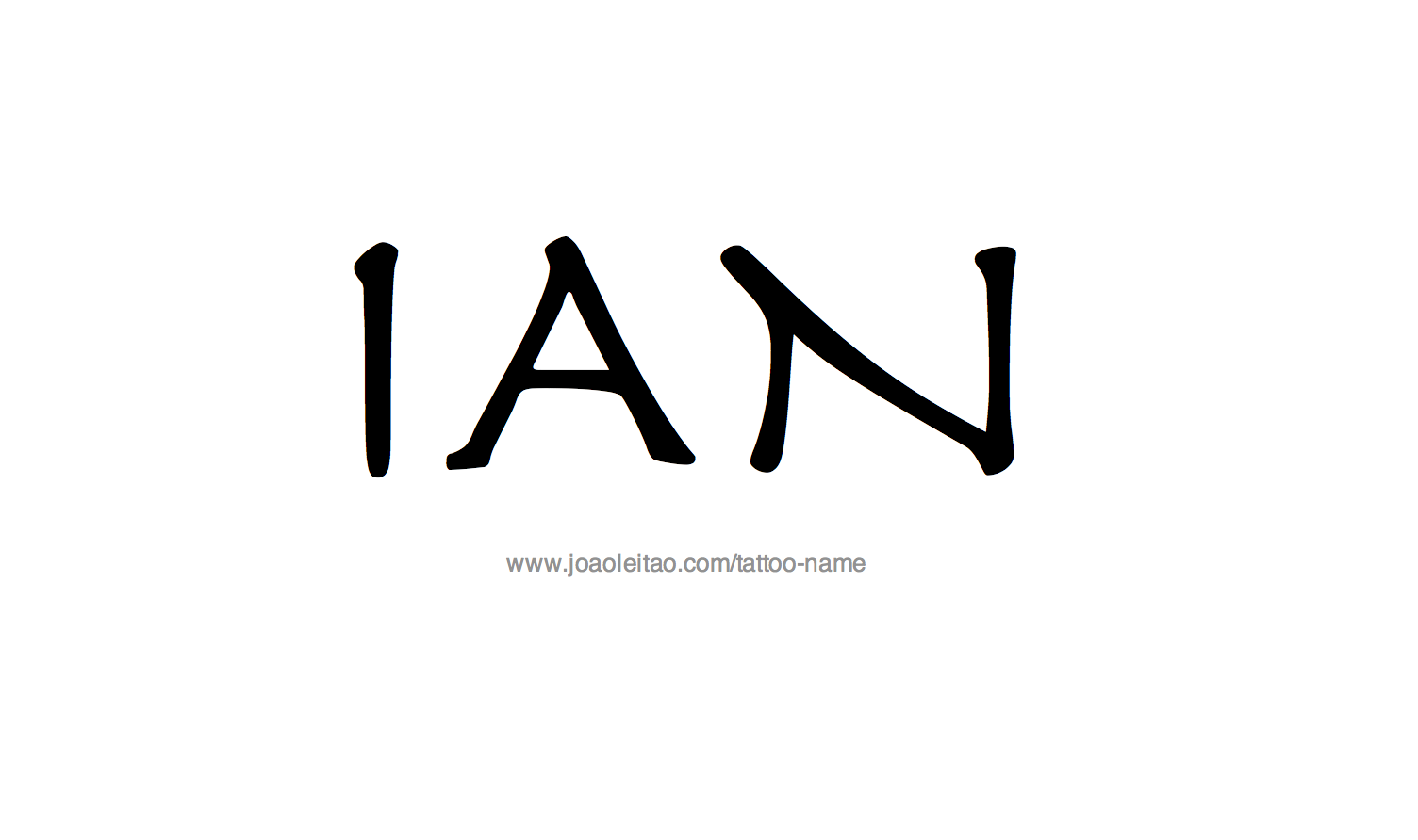 Ian Name Tattoo Designs