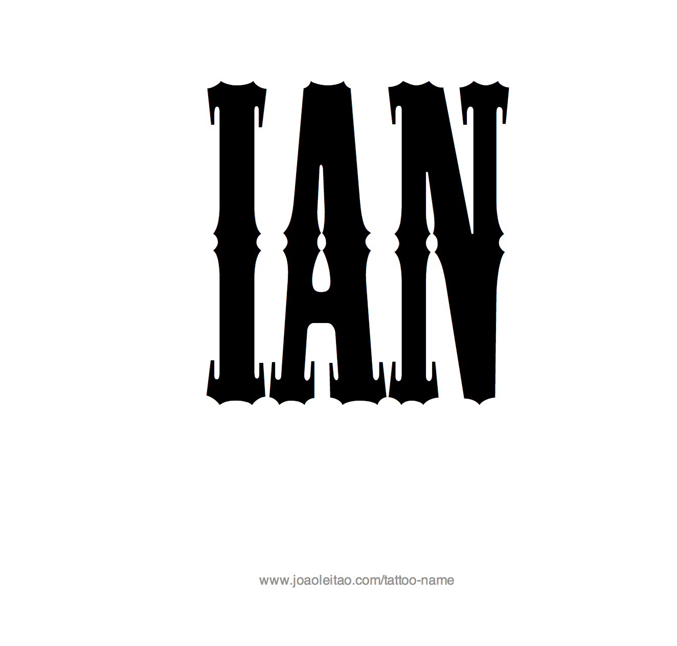 Ian Name Tattoo Designs