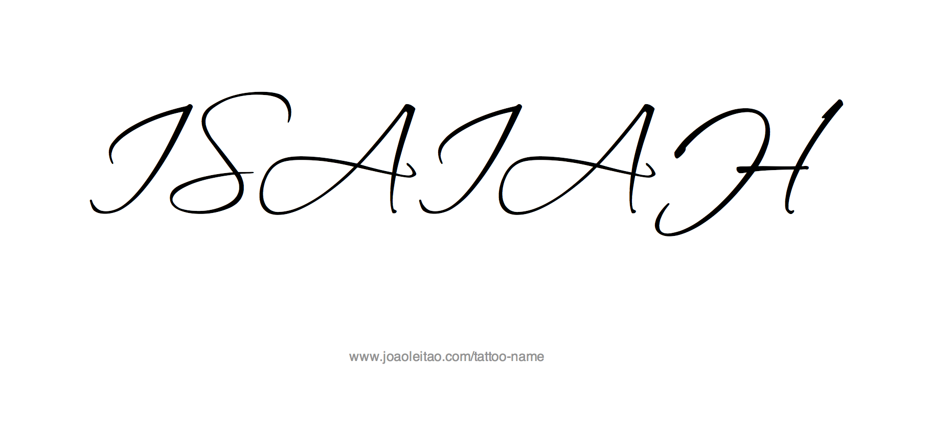 Isaiah Name Tattoo Designs