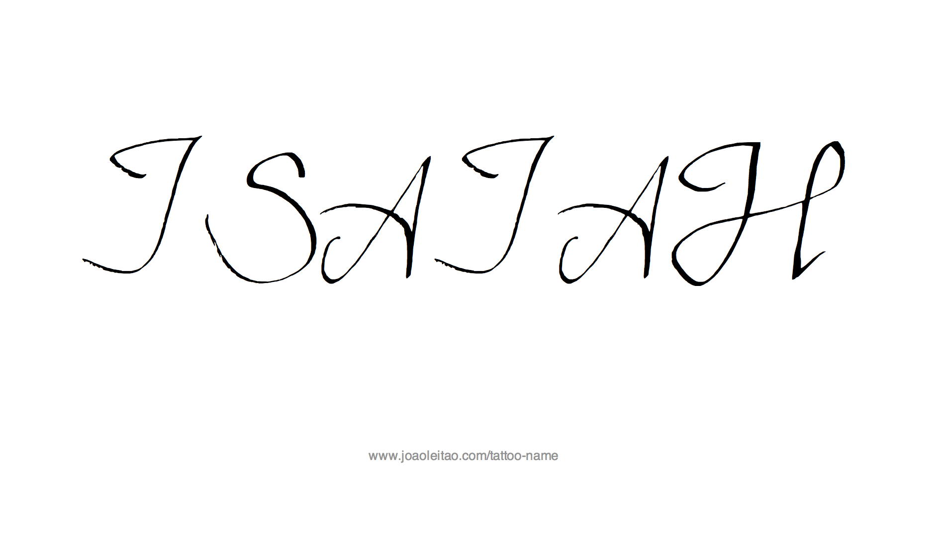 Isaiah Name Tattoo Designs
