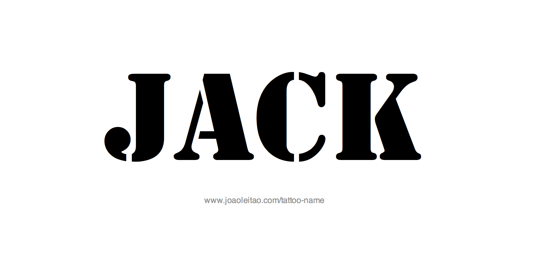 Jack Name Tattoo Designs