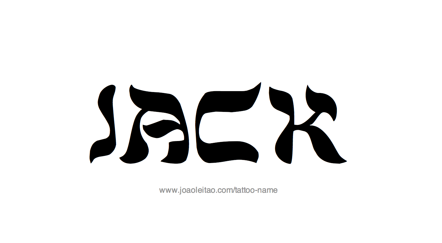 Jack Name Tattoo Designs