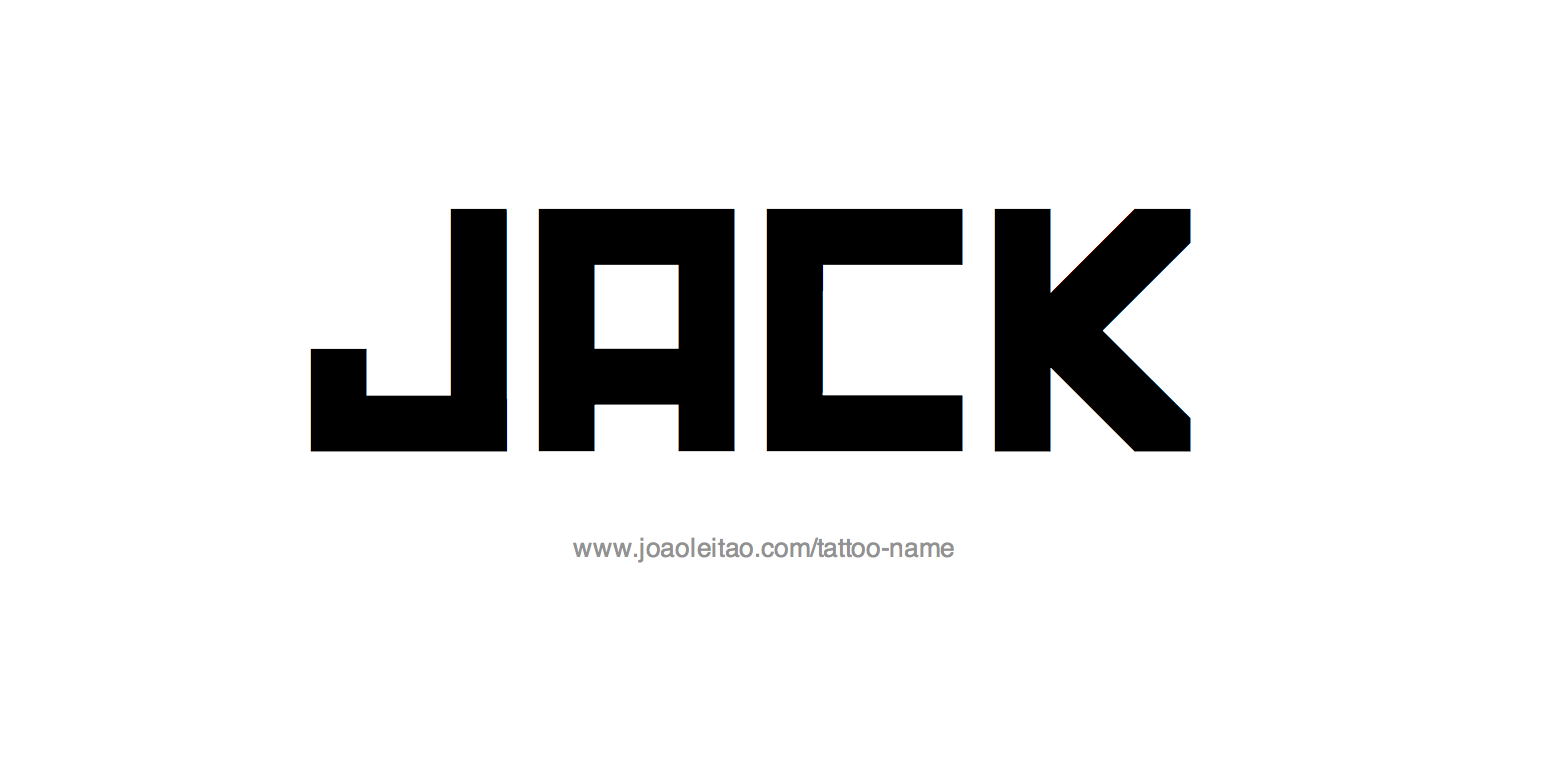 Jack Name Tattoo Designs