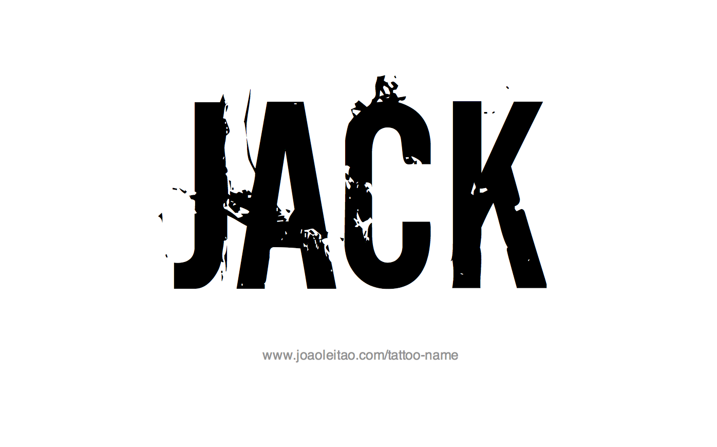 Jack Name Tattoo Designs