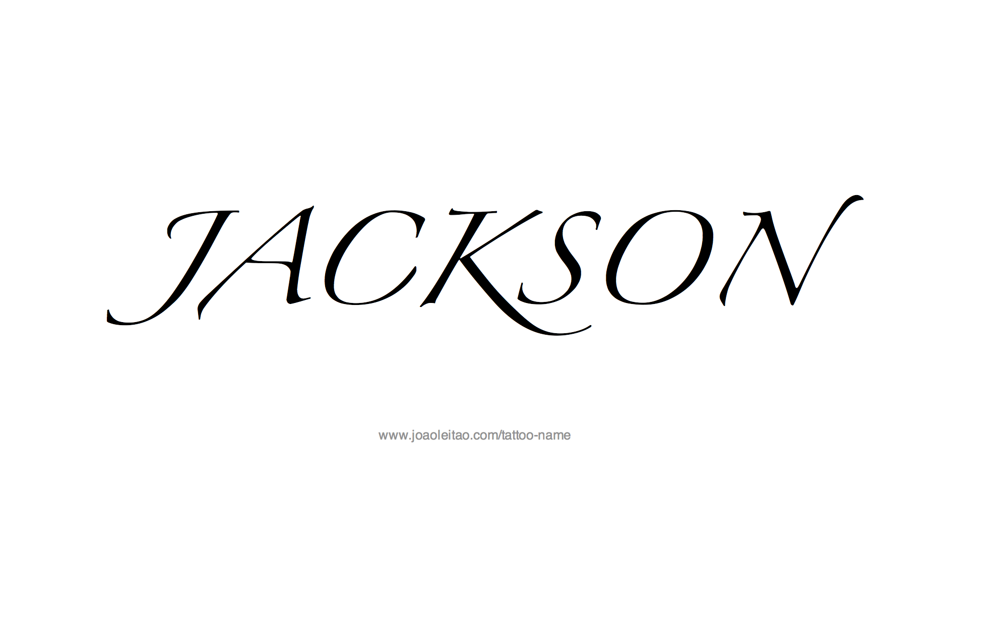 Jackson Name Tattoo Designs
