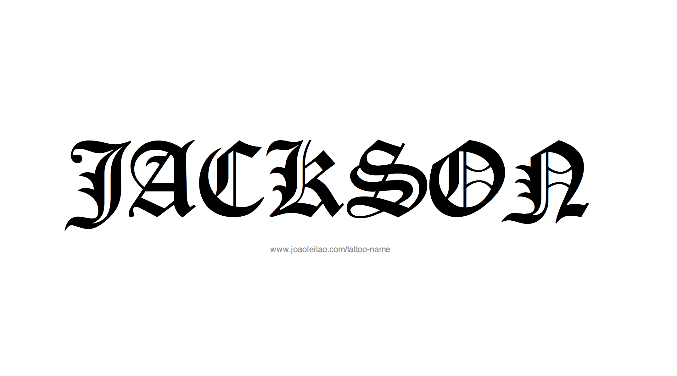 Jackson Name Tattoo Designs