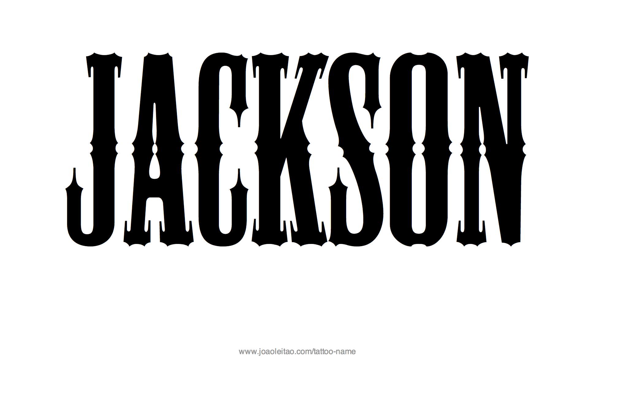 Jackson Name Tattoo Designs