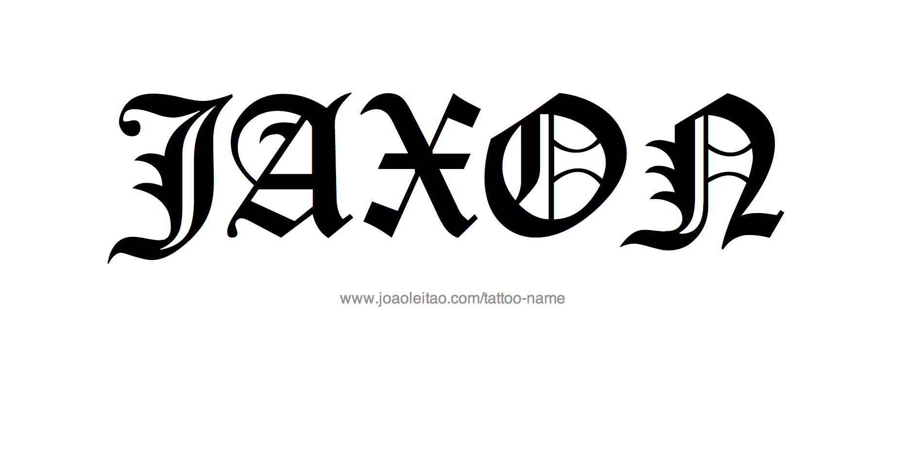 Jaxon Name Tattoo Designs