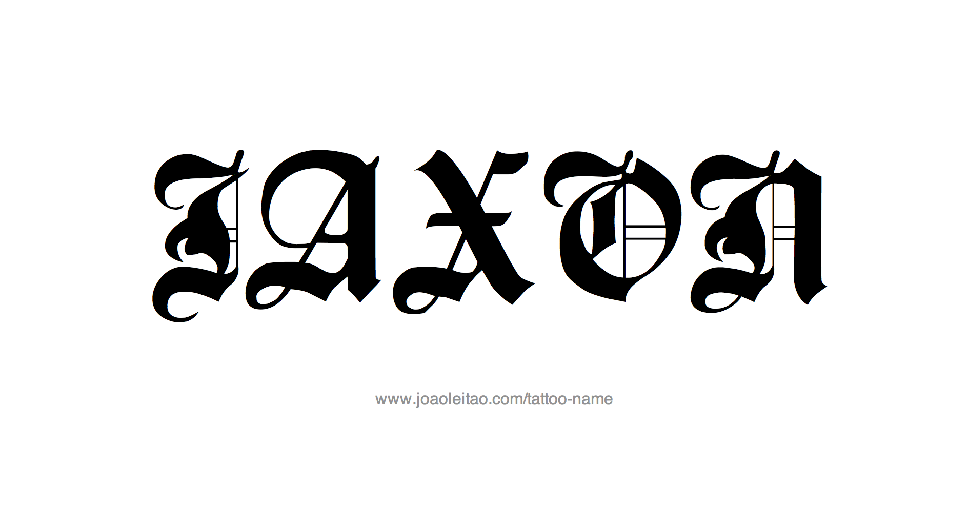 Jaxon Name Tattoo Designs