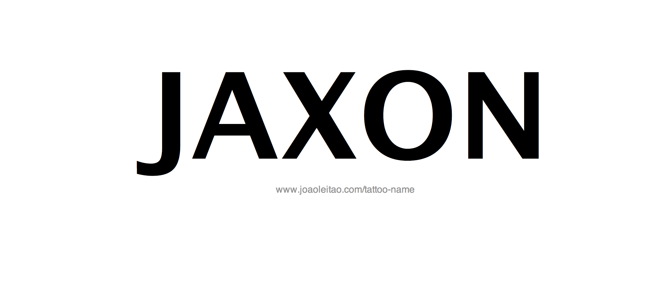 Jaxon Name Tattoo Designs