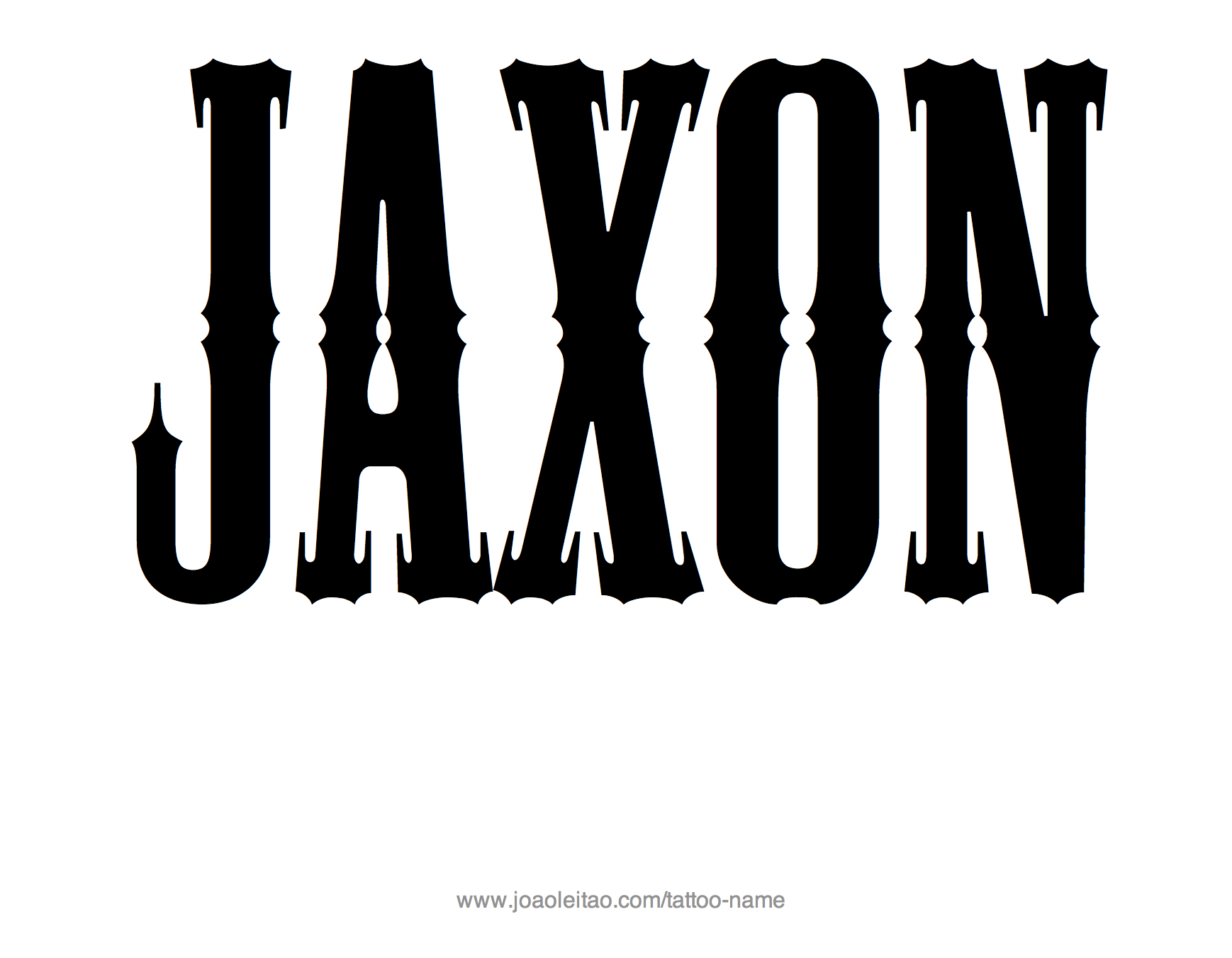 Jaxon Name Tattoo Designs