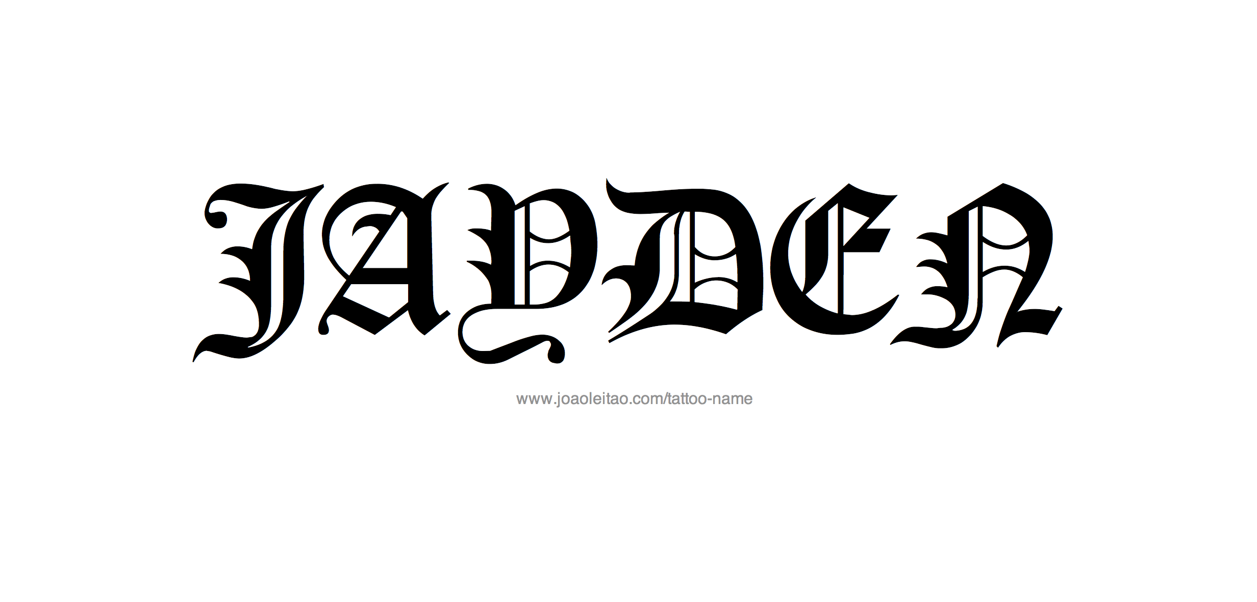 Jayden Name Tattoo Designs