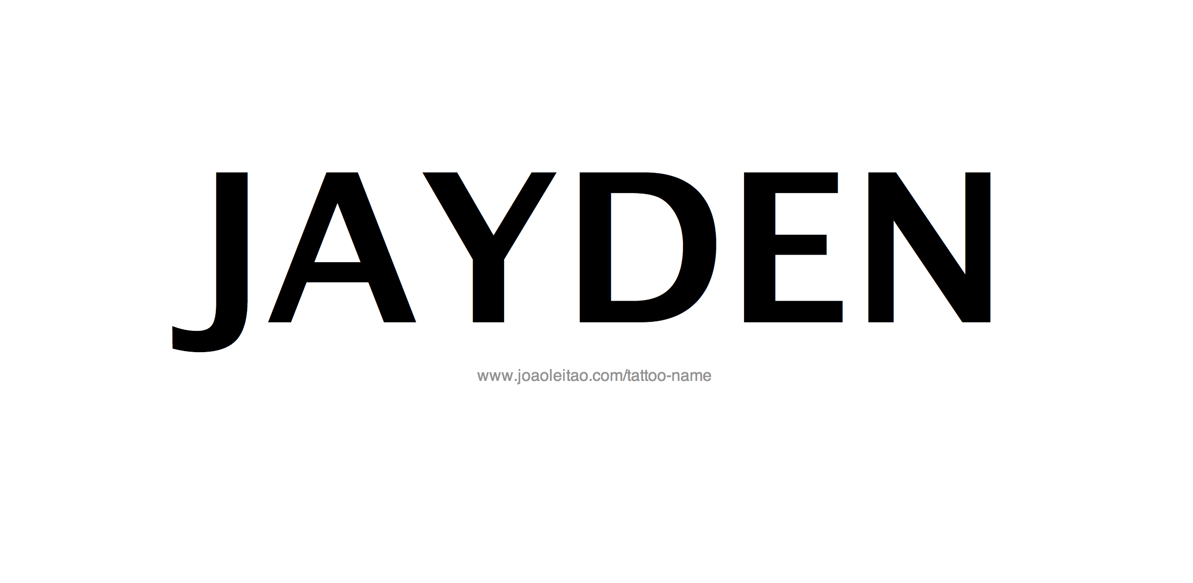Jayden Name Tattoo Designs