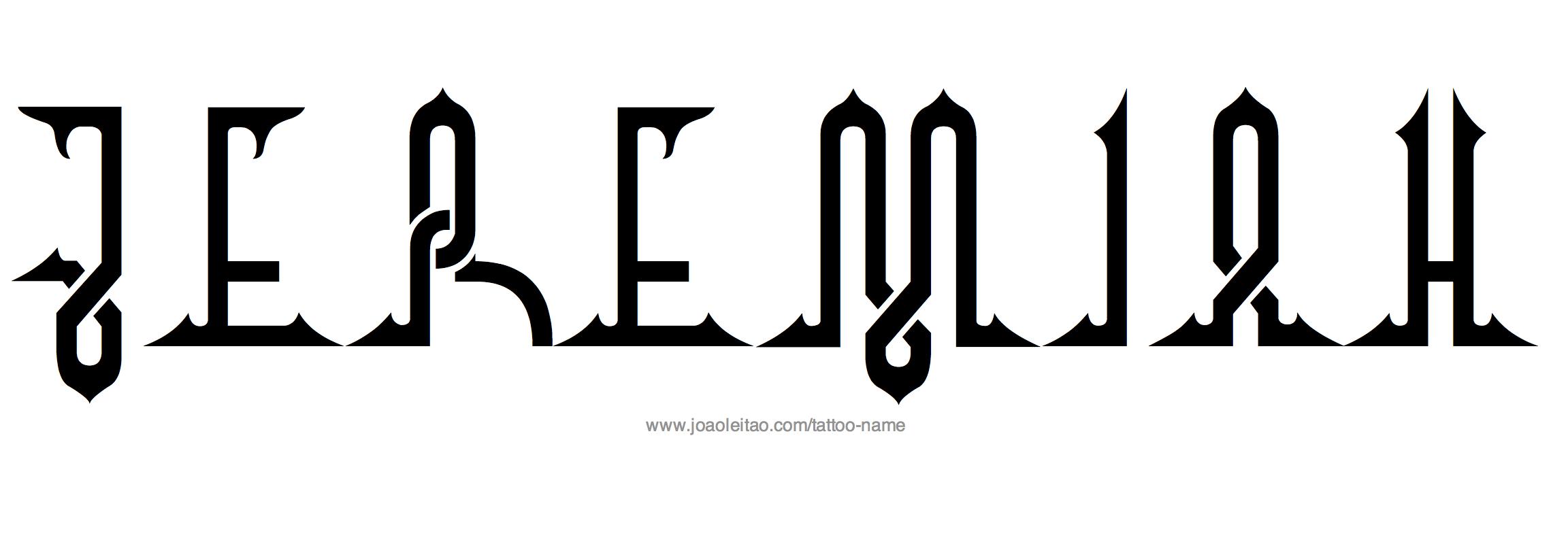 Jeremiah Name Tattoo Designs
