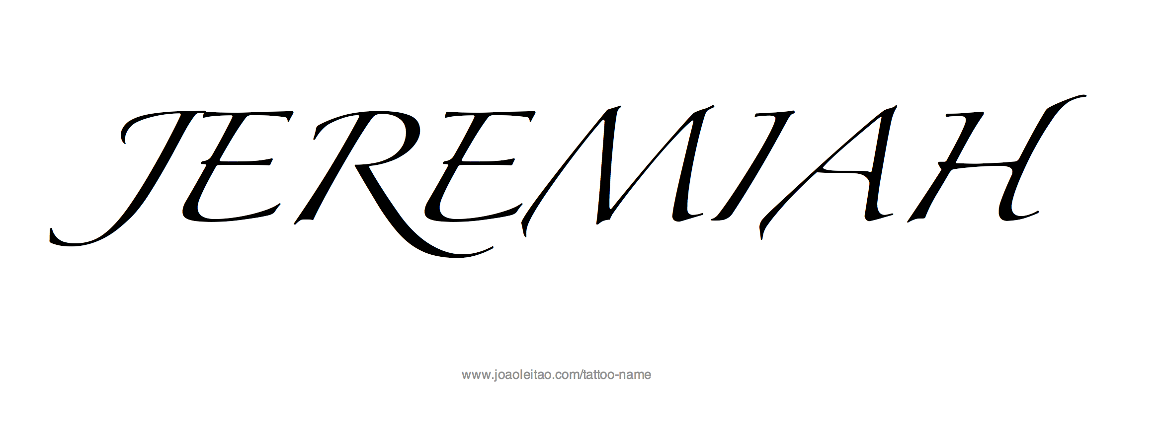 Jeremiah Name Tattoo Designs