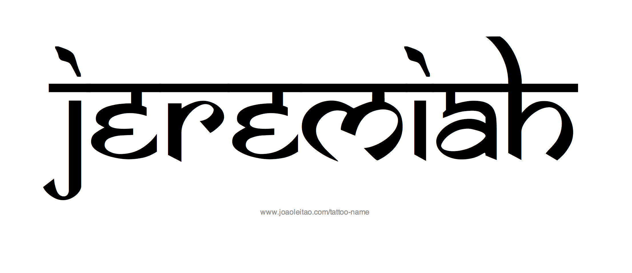 Jeremiah Name Tattoo Designs