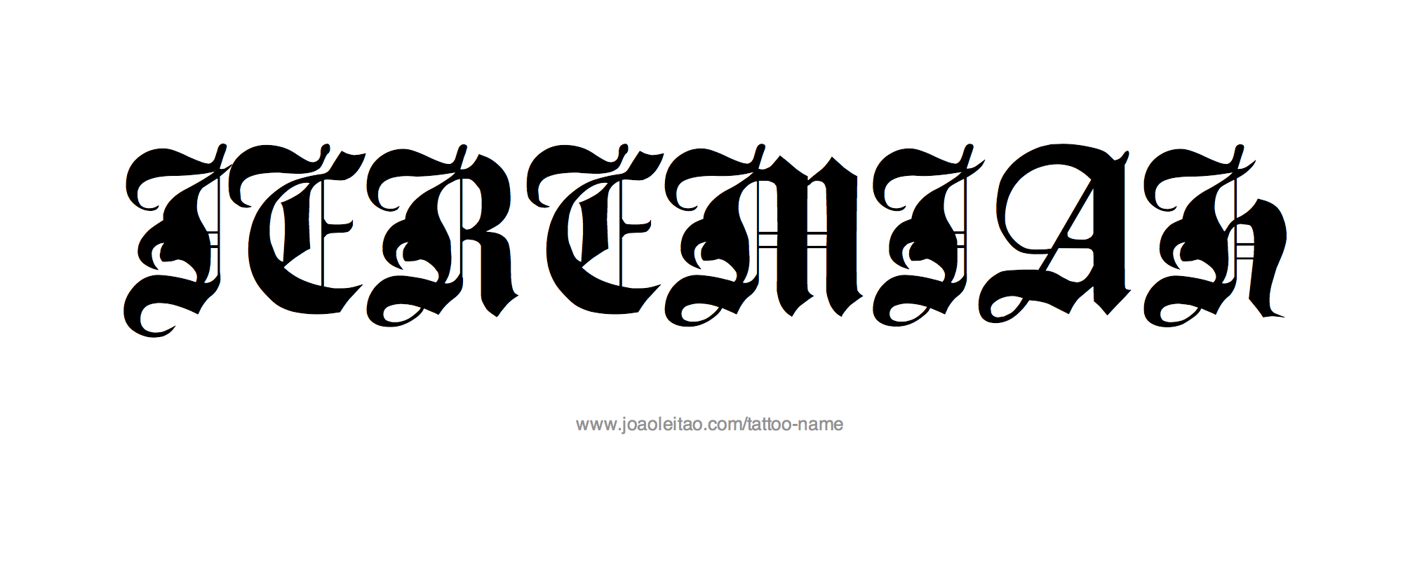 Jeremiah Name Tattoo Designs