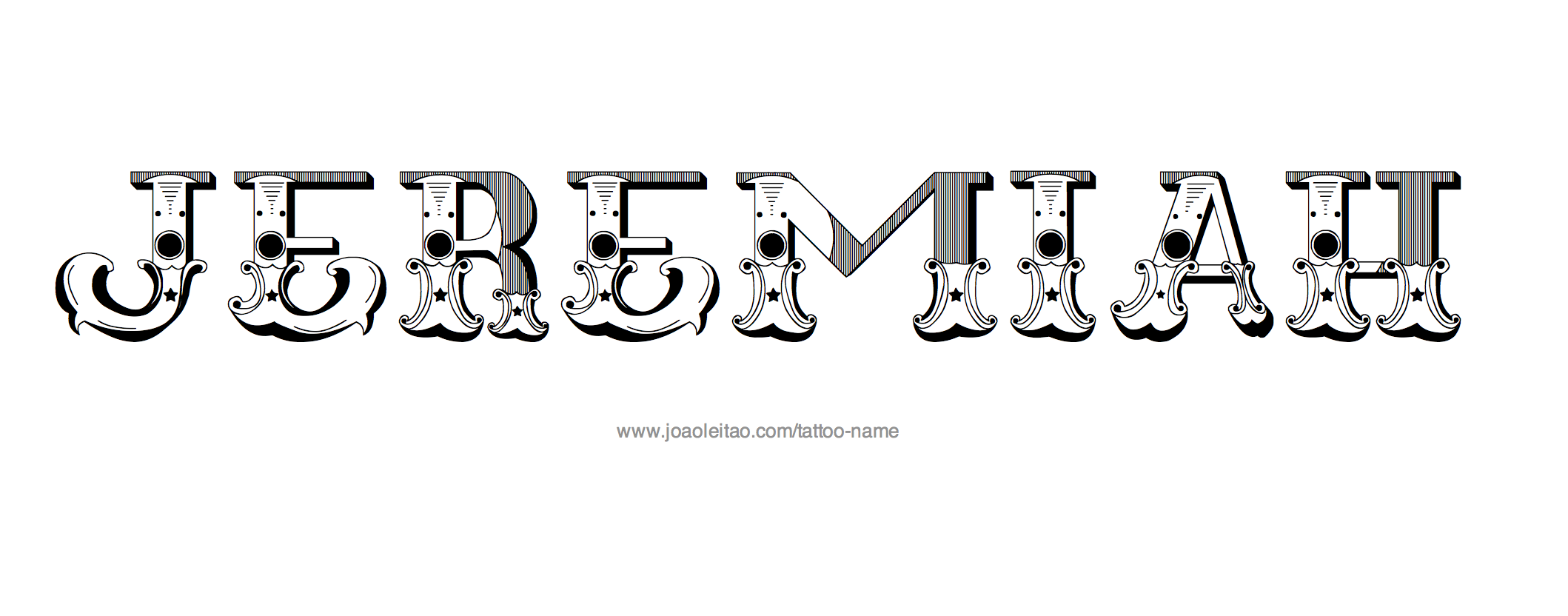 Jeremiah Name Tattoo Designs