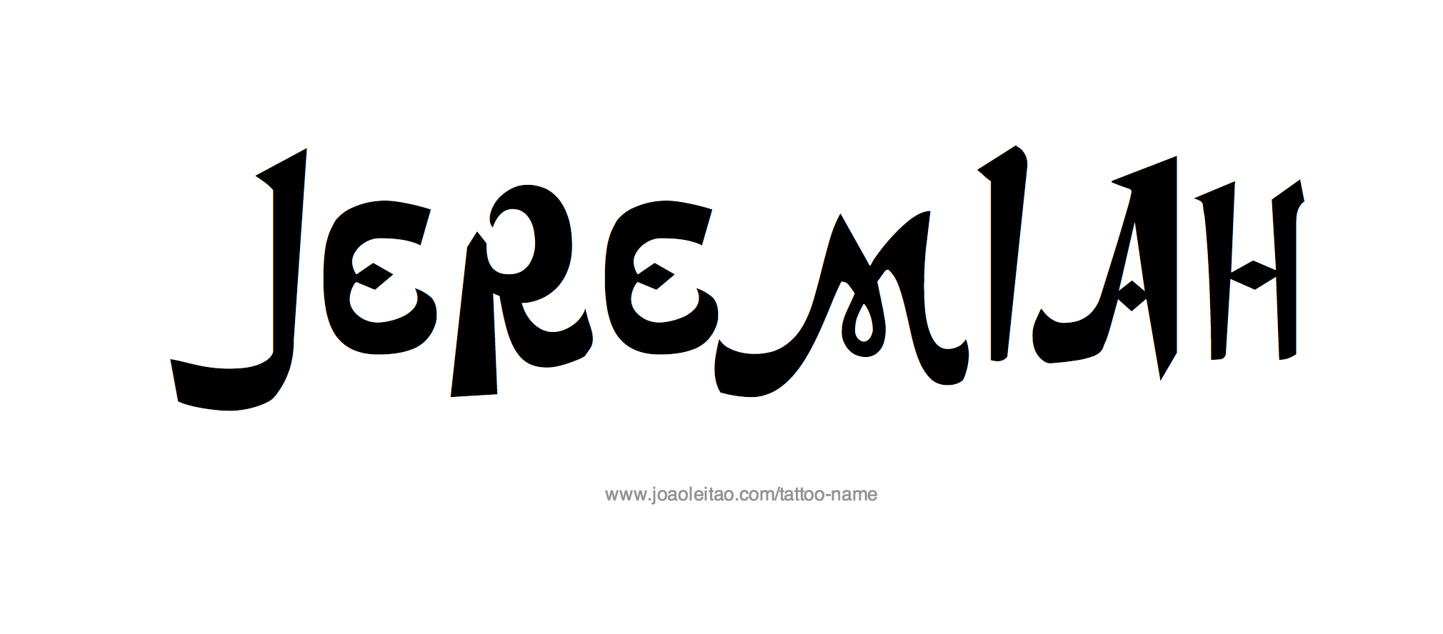 Jeremiah Name Tattoo Designs