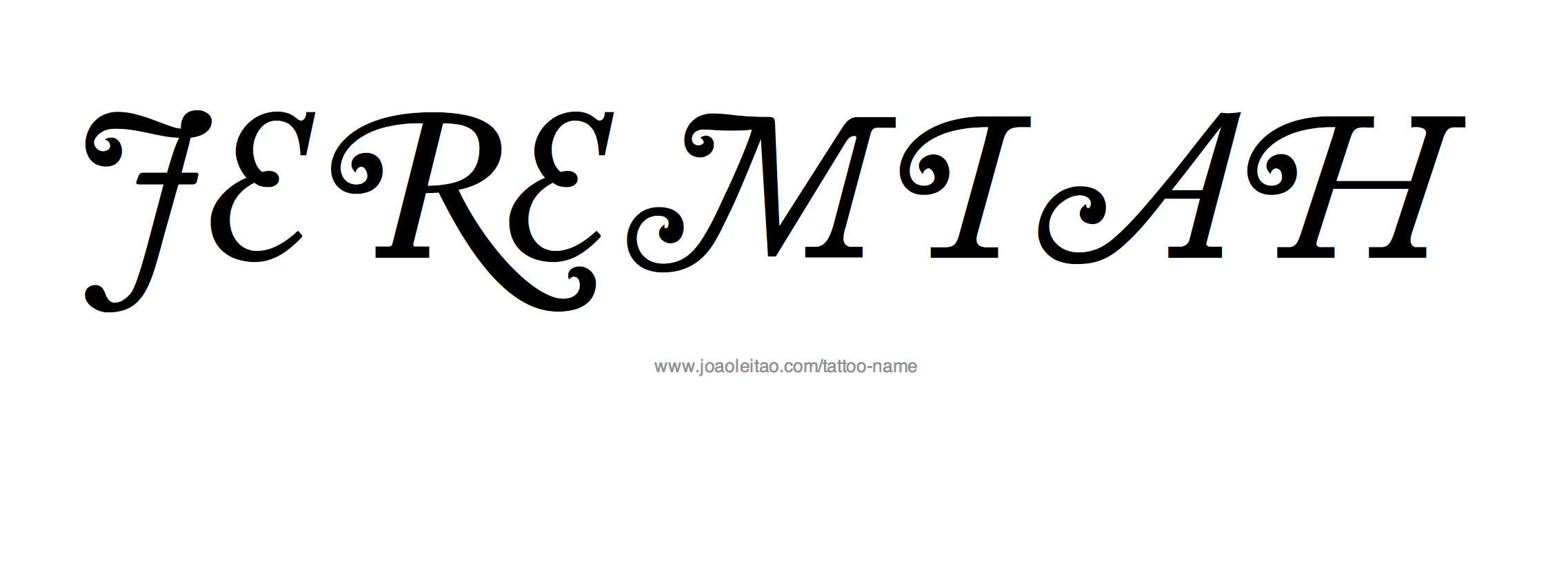 Jeremiah Name Tattoo Designs
