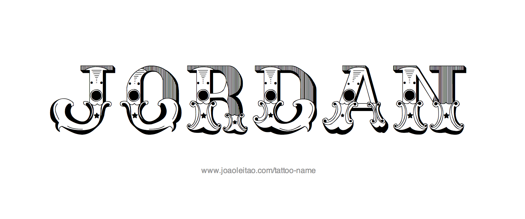 Jordan Name Tattoo Designs