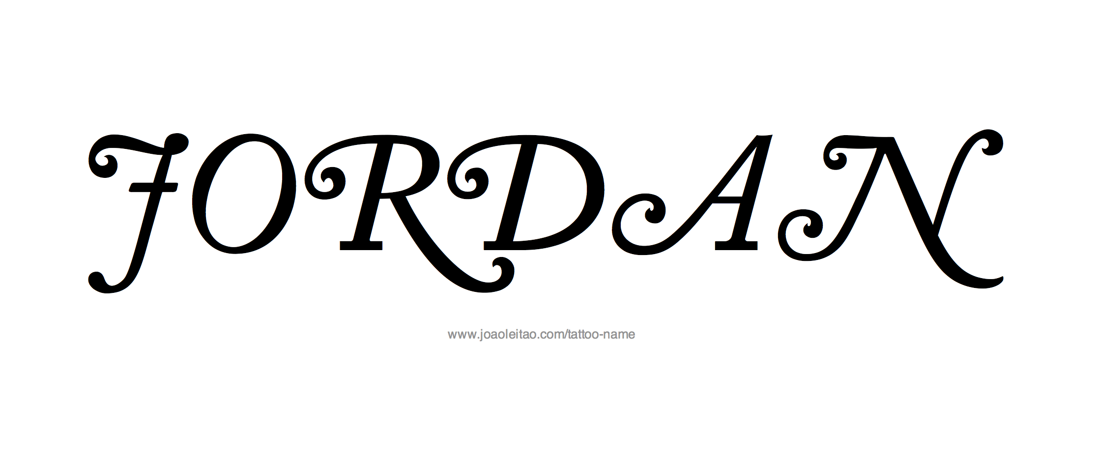 Jordan Name Tattoo Designs