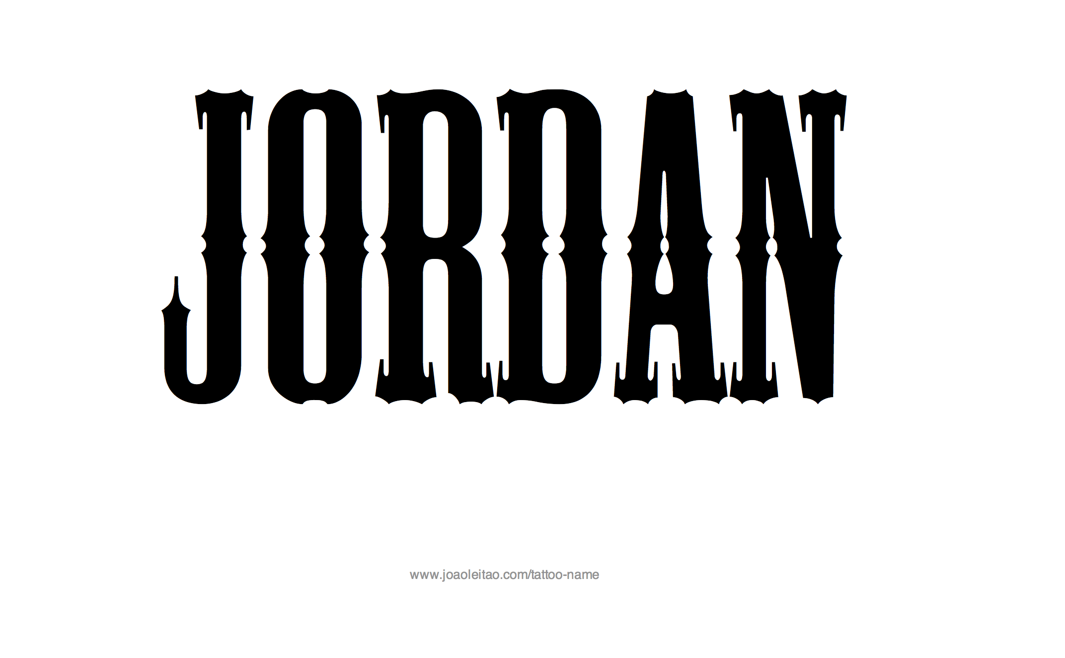 Jordan Name Tattoo Designs