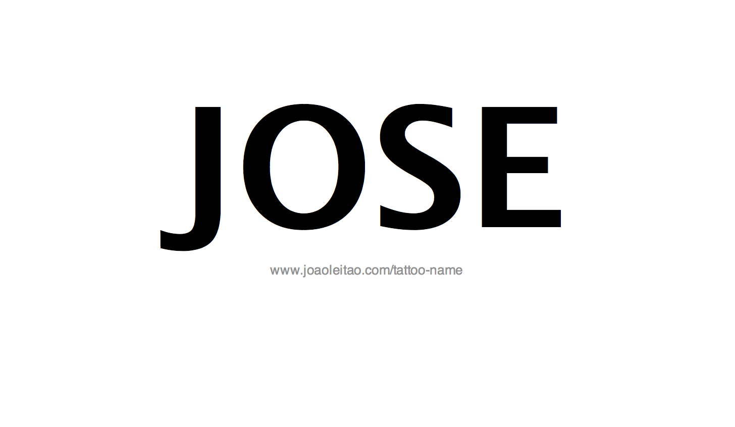 Jose Name Tattoo Designs