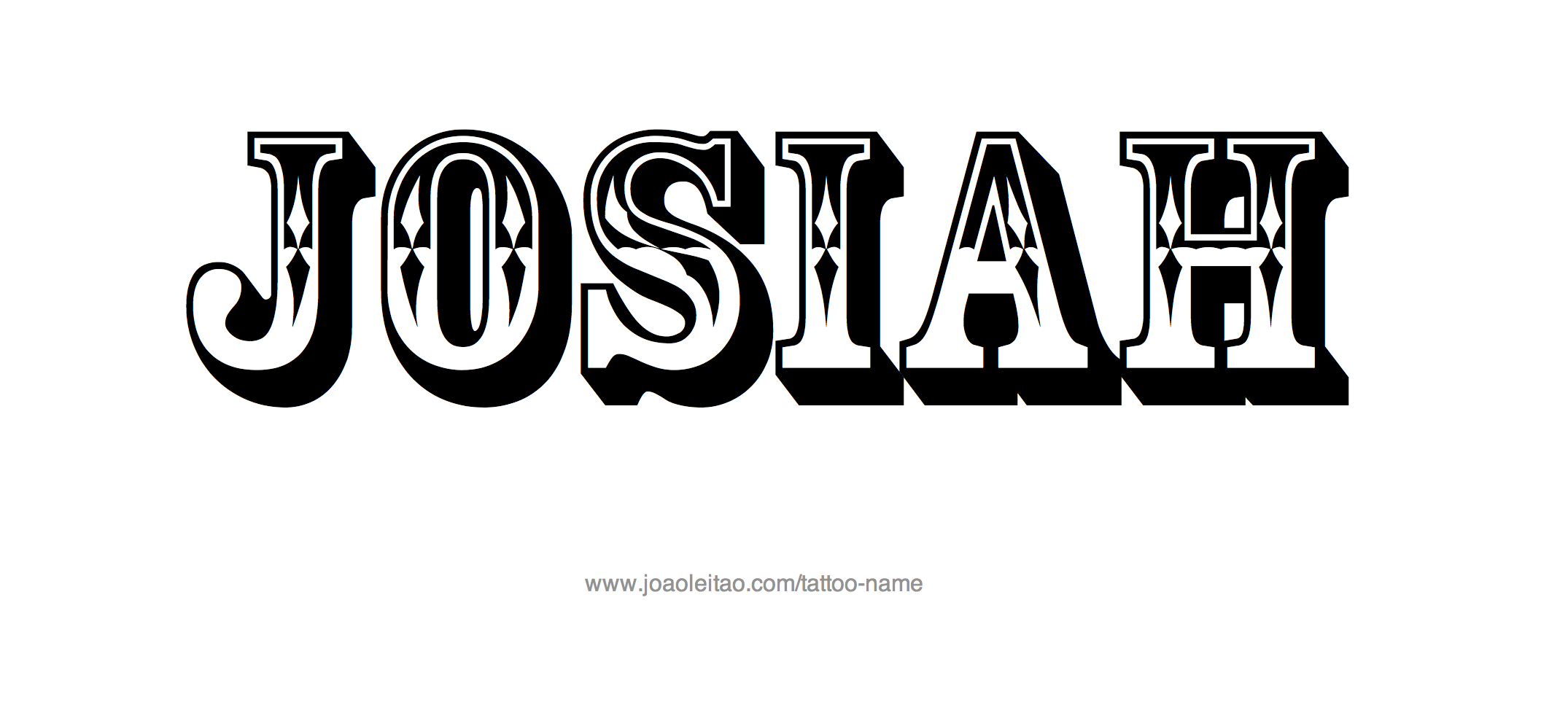 Josiah Name Tattoo Designs