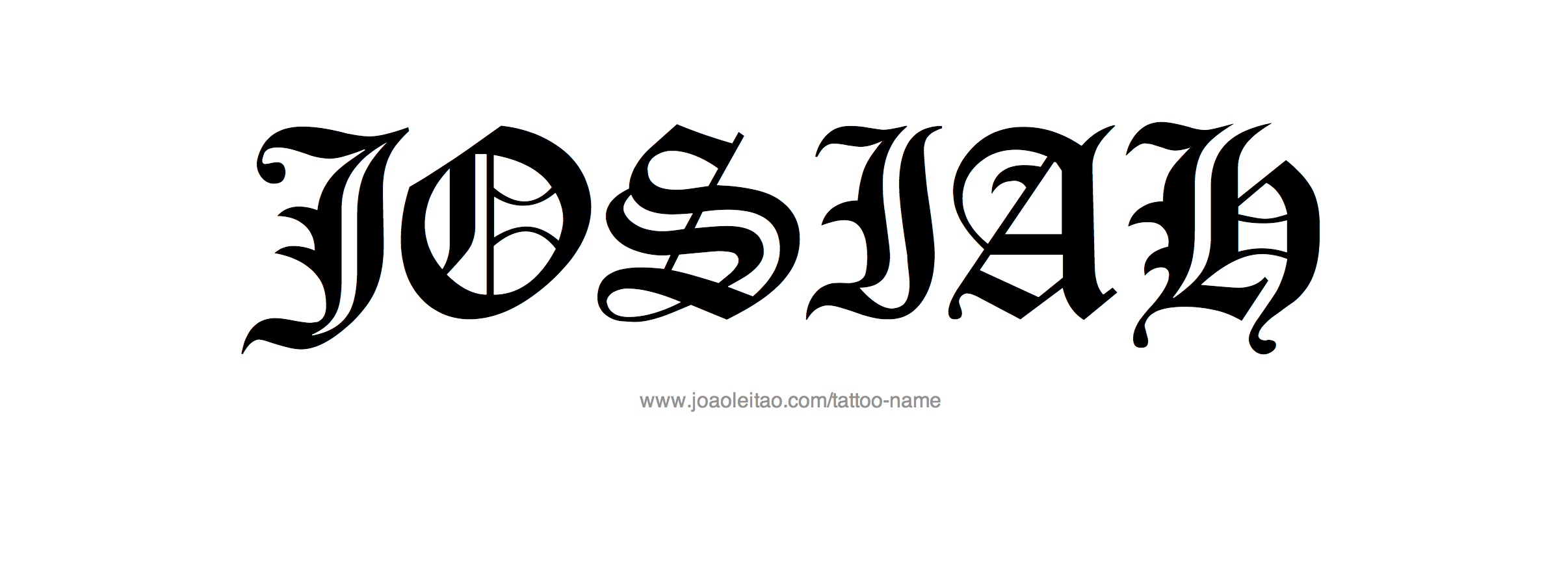 Josiah Name Tattoo Designs