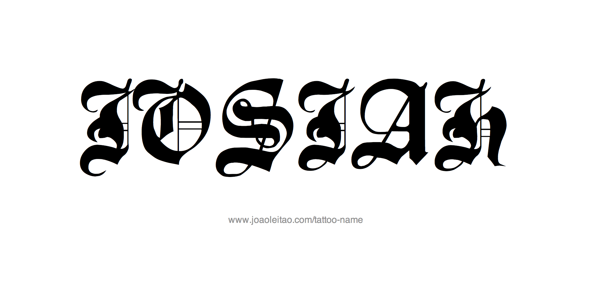 Josiah Name Tattoo Designs