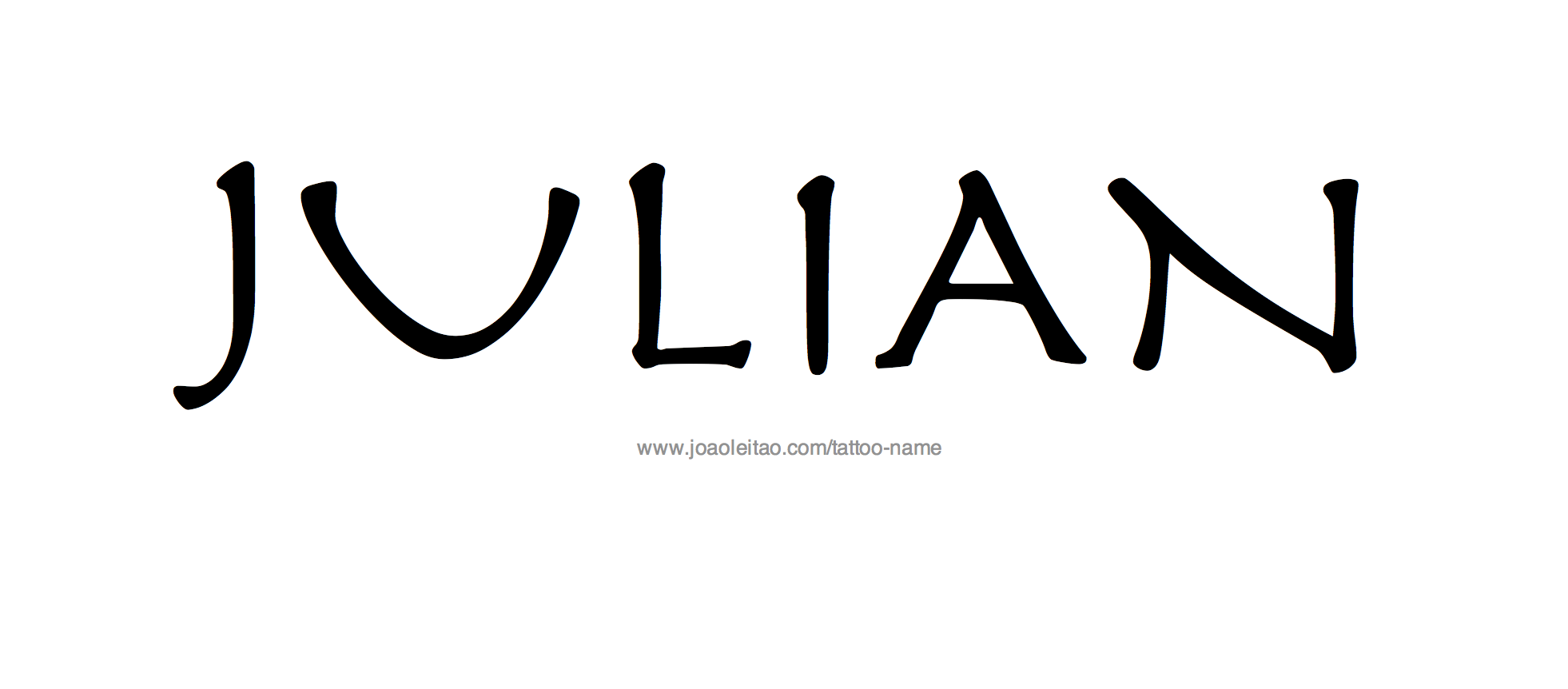Julian Name Tattoo Designs