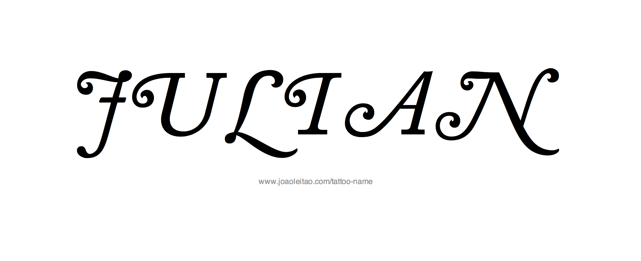 Julian Name Tattoo Designs