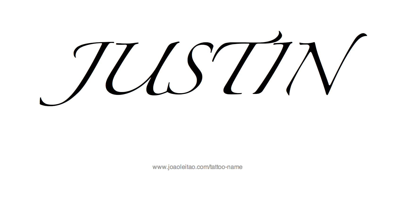 Justin Name Tattoo Designs
