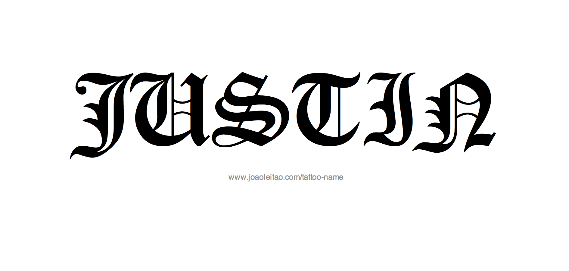 Justin Name Tattoo Designs