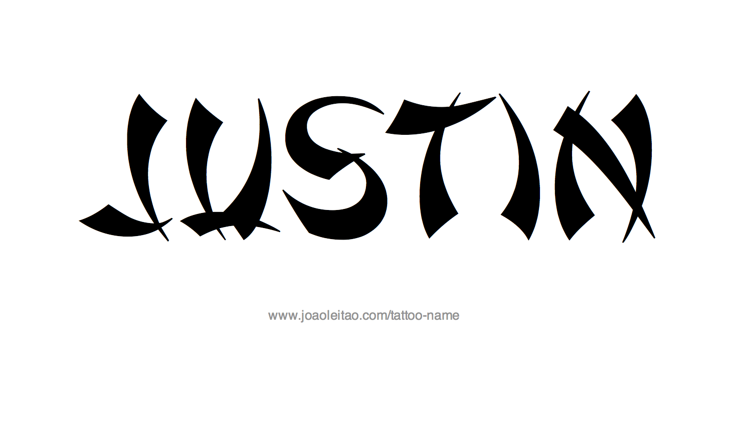 Justin Name Tattoo Designs