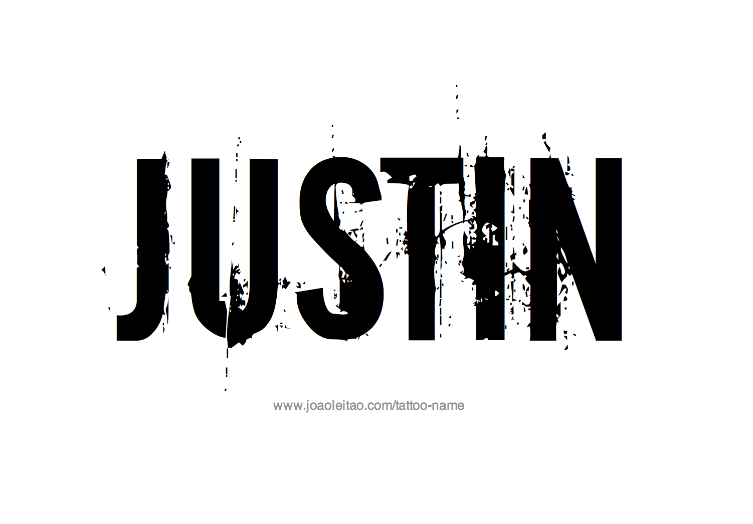 Justin Name Tattoo Designs