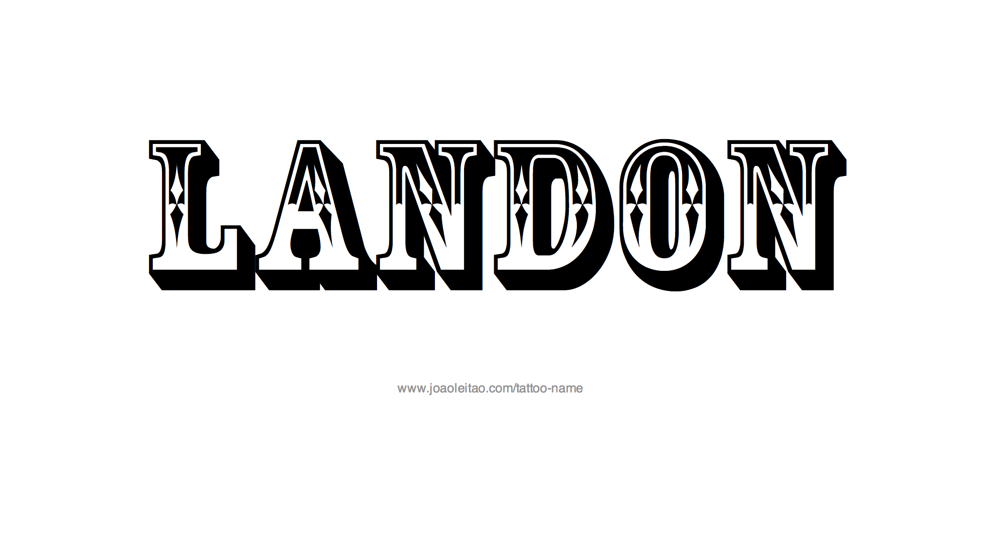 Landon Name Tattoo Designs