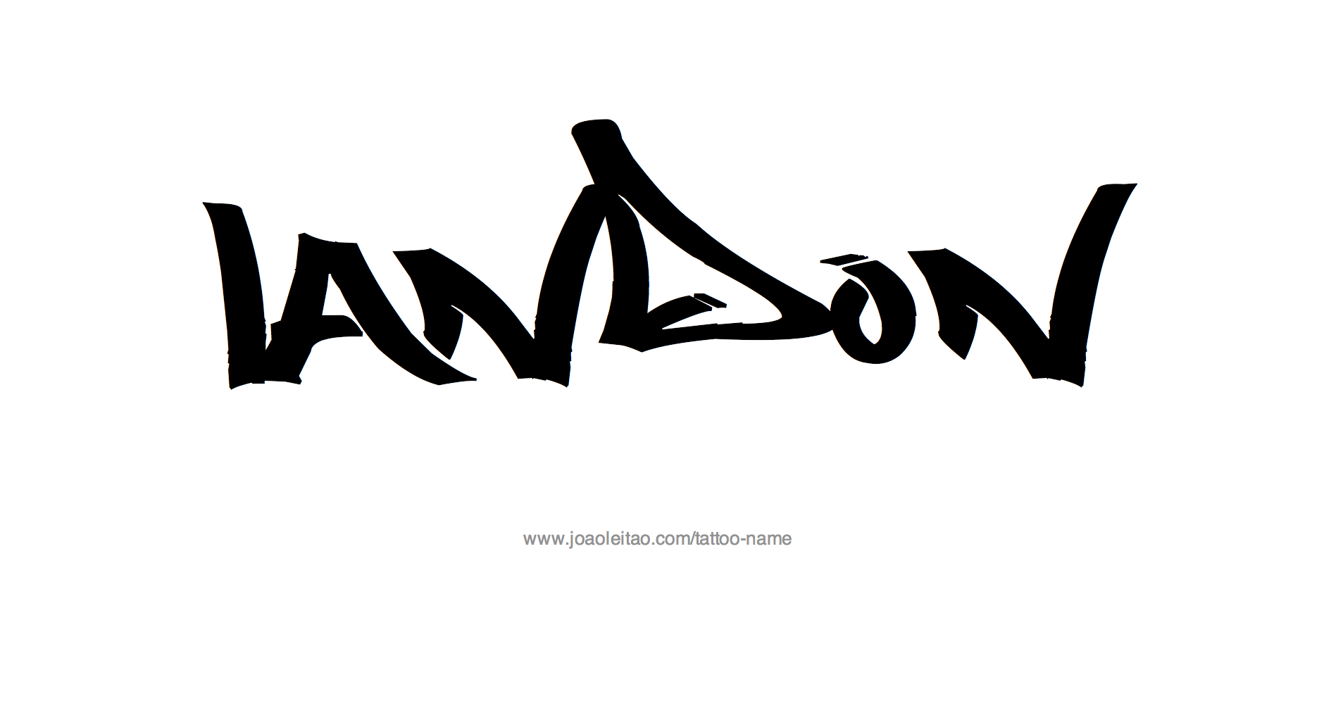 Landon Name Tattoo Designs