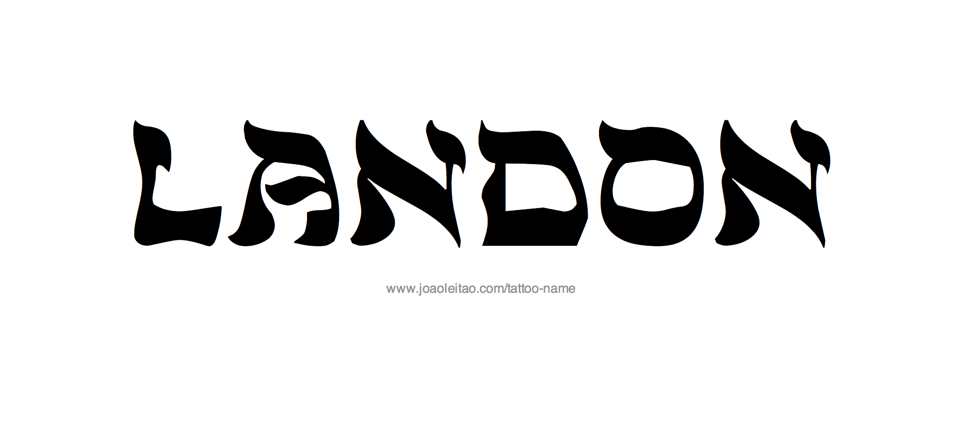 Landon Name Tattoo Designs