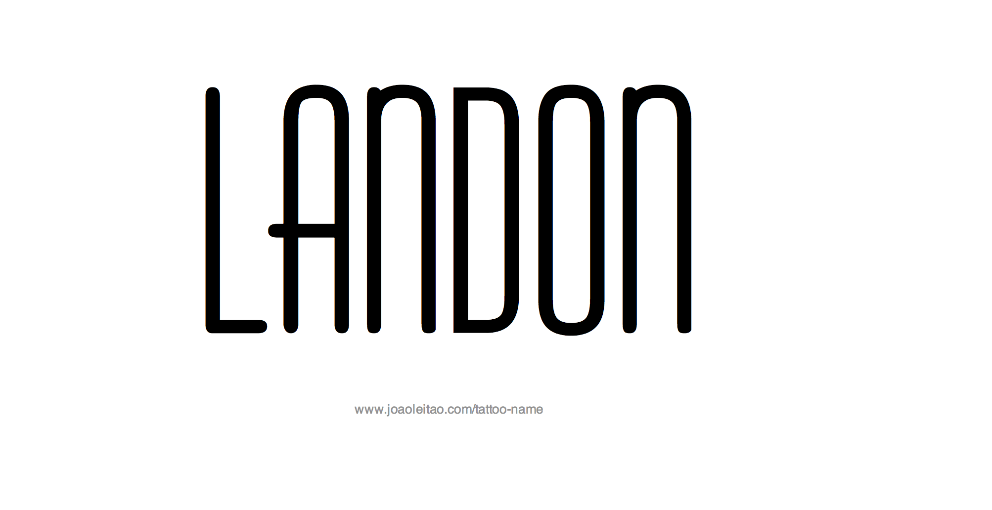 Landon Name Tattoo Designs
